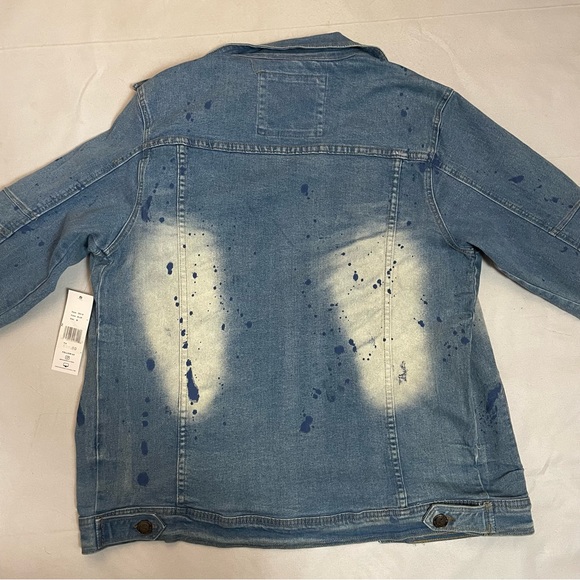 Reason | Jackets & Coats | Nwt New Reason Paint Splatter Denim Jacket ...